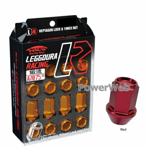 【楽天市場】KYO-EI KIC36R レデューラレーシング ロック&ナットセット 35mm M12×P1.25 19HEX レッド テーパー ...