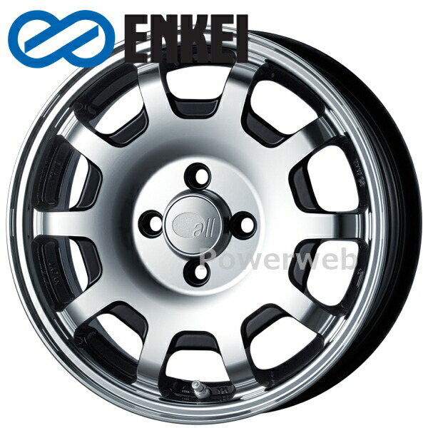 【楽天市場】ENKEI (エンケイ) all four KCR (オールフォー KCR) 15インチ 5.0J PCD:100 穴数:4 inset:45 マシニングブラック [ホイール単品4 ...