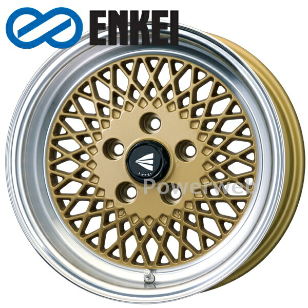【楽天市場】ENKEI (エンケイ) 92 15インチ 8.0J PCD:100 穴数:4 inset:25 ゴールドマシニング [ホイール単品4本セット]kh：PowerWeb