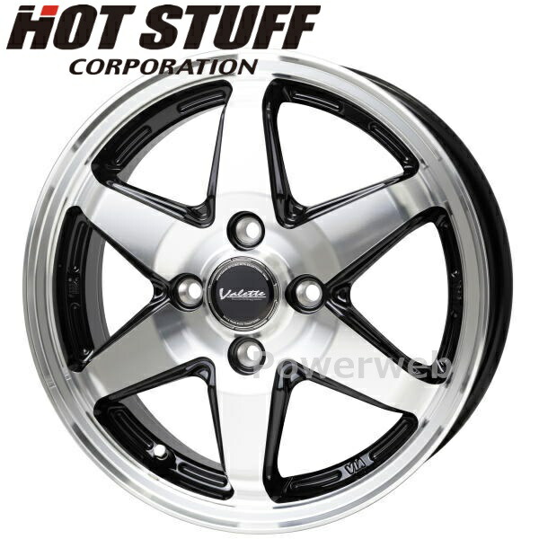 【楽天市場】Valette ANKRAY 14インチ 4.5J PCD:100 穴数:4 inset:45 ブラックポリッシュ (BK/P) (ヴァレット アンクレイ) HOT STUFF ...