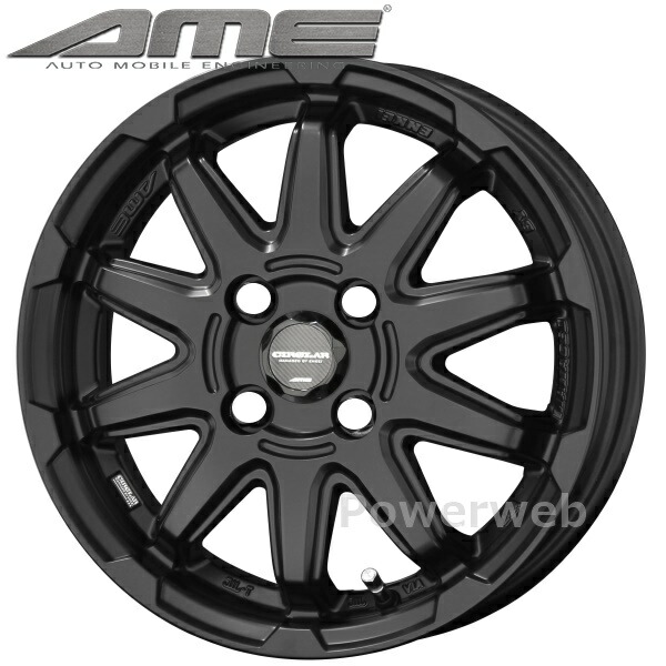 【楽天市場】CIRCLAR C10S (サーキュラー) 14インチ 4.5J PCD:100 穴数:4 inset:45 マットブラック (KYOHO AME/共豊) [ホイール4本セット ...