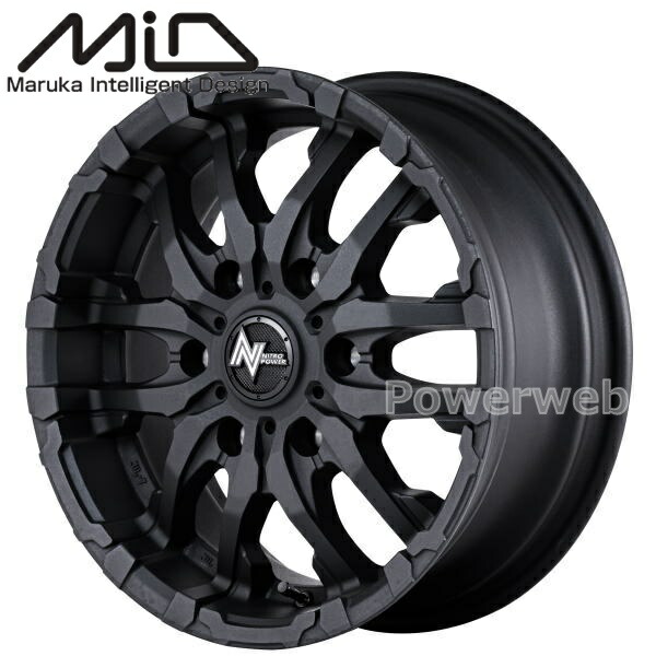 【楽天市場】MID NITRO POWER M26 CROSSFANG 16インチ 6.5J PCD:139.7 穴数:6 inset:38 ブラストブラック [ホイール1本]：PowerWeb