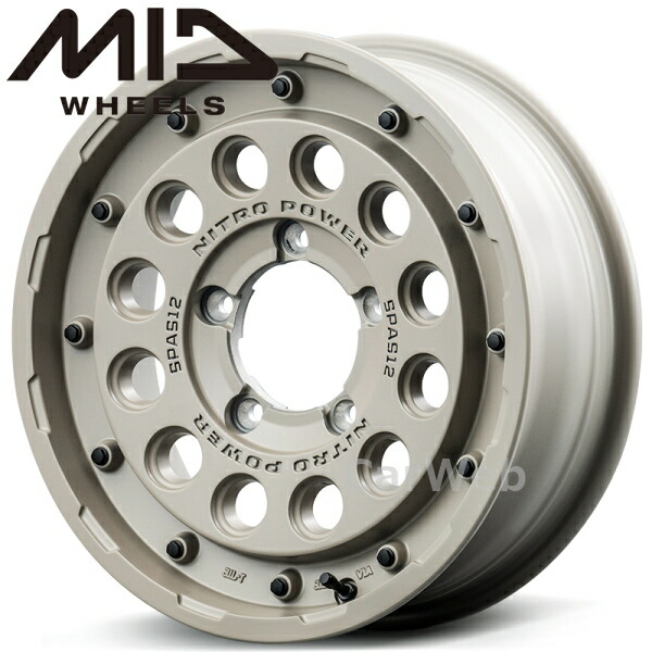 【楽天市場】MID NITRO POWER H12 SHOTGUN Tactical Edition 16インチ 5.5J PCD:139.7 穴数:5 inset:20 セミグロスサンド ...