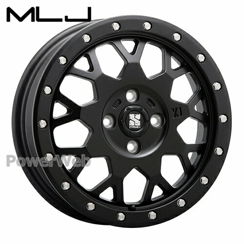 【楽天市場】MLJ XTREME-J XJ04 14インチ 4.5J PCD:100 穴数:4 inset:43 サテンブラック (エクストリーム J) [ホイール4本セット]：PowerWeb