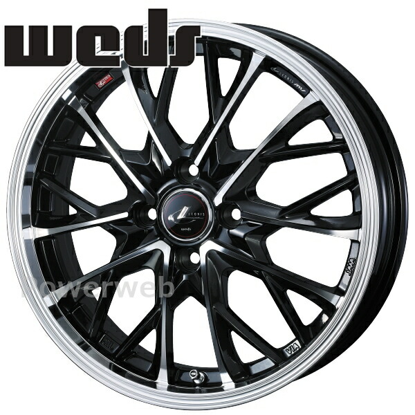 【楽天市場】Weds LEONIS MV 15インチ 4.5J PCD:100 穴数:4 inset:45 パールブラック/ミラーカット (PBMC) ウェッズ レオニス [ホイール1本 ...