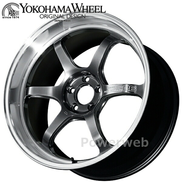 【楽天市場】ADVAN Racing R6 18インチ 9.5J PCD:120 穴数:5 inset:45 マシニング & ハイパープラチナ ...