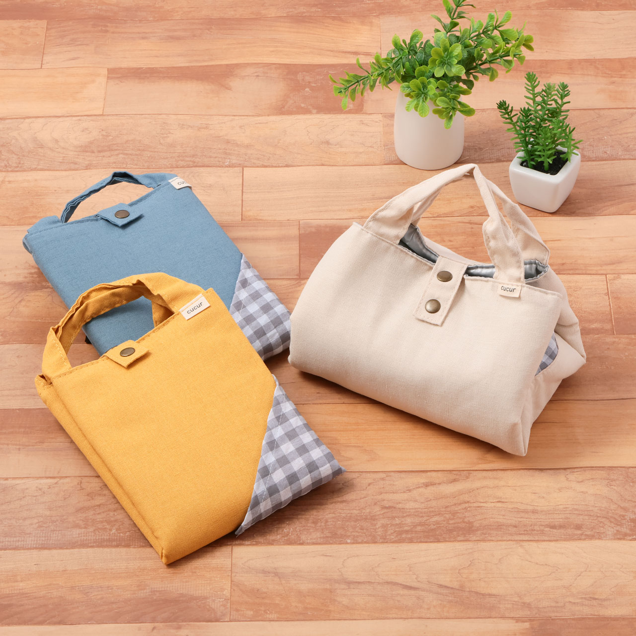 【楽天市場】ランチクロスバッグ cucur LUNCH CLOTH BAG ランチバッグ ランチクロス 保冷保温 内側撥水 洗濯可能 便利 ...