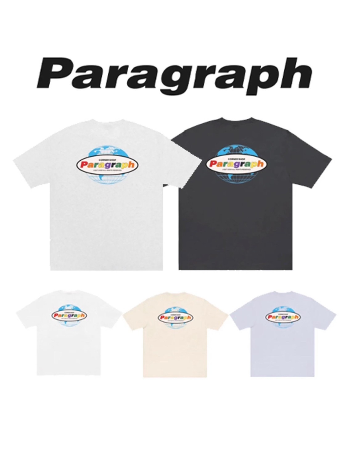 【楽天市場】正規品【 PARAGRAPH 037 COLORFUL LOGO WORLD TEE 】 パラグラフ オーバーサイズ Tシャツ ...