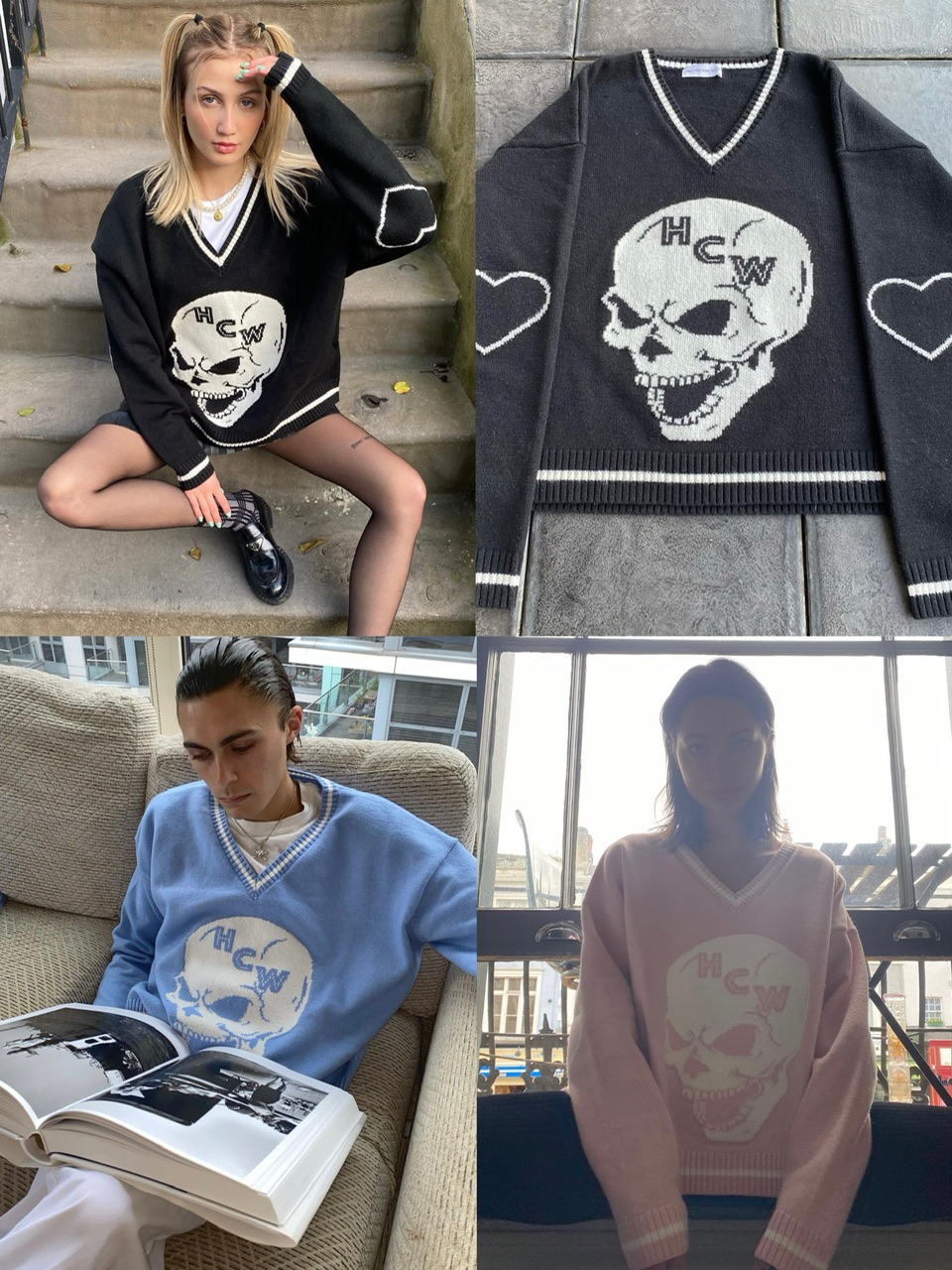 【楽天市場】【SALE】正規品【 HCW Heaven Can Wait SKYFALL KNIT SWEATER 】 ヘブンキャンウェイト ...