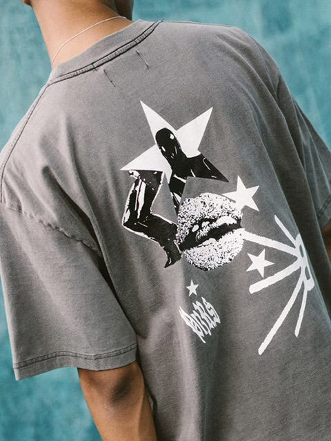 【楽天市場】【SALE】正規品【POSH BRAIN DUSTY】半袖トップス 半袖Tシャツ 前面プリント オーバーサイズ ストリート ...