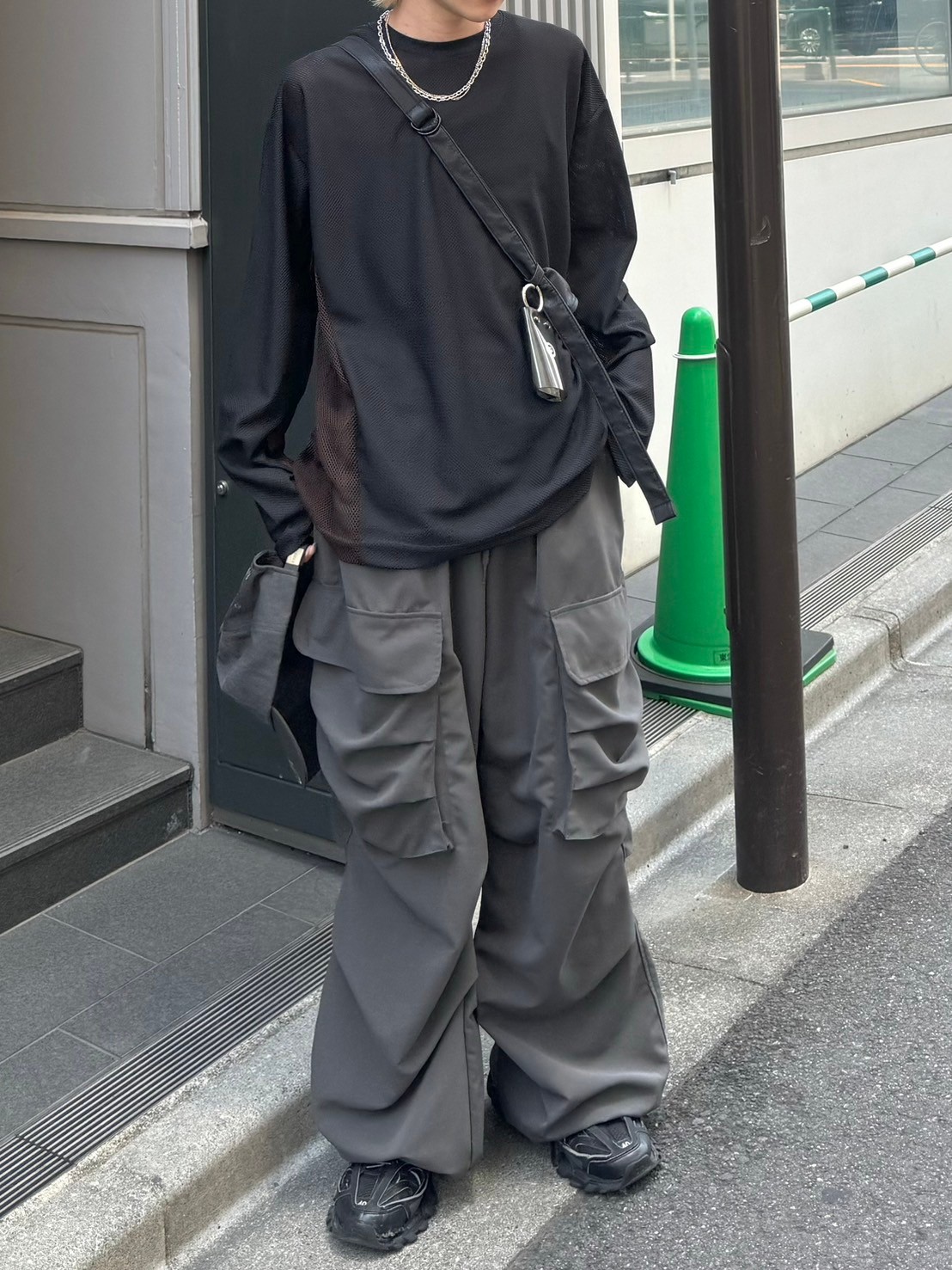 【楽天市場】送料無料 正規品【Chikashitsu + side pattern mesh long sleeve】メッシュトップス ロング ...