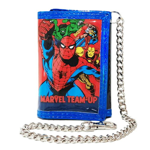 【楽天市場】スパイダーマン チェーン付ウォレット ( フチブルー/ MARVEL TEAM-UP ) 19950 マーベル 財布 さいふ 子供 ...