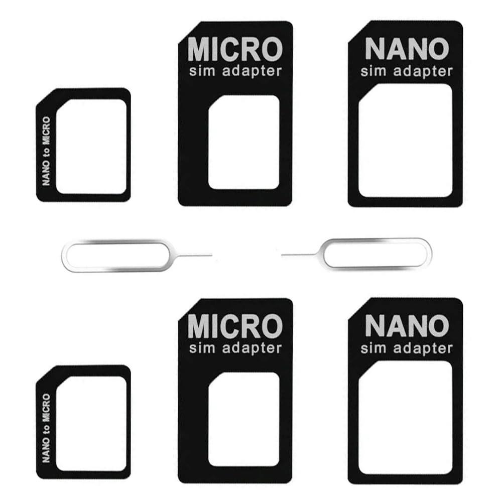 【楽天市場】SANJAOYEE Nano SIM MicroSIM 変換アダプタ 8点セット For iPhone 5 4S 4 ナノシム→SIMカードorMicroSIM MicroSIM→ ...