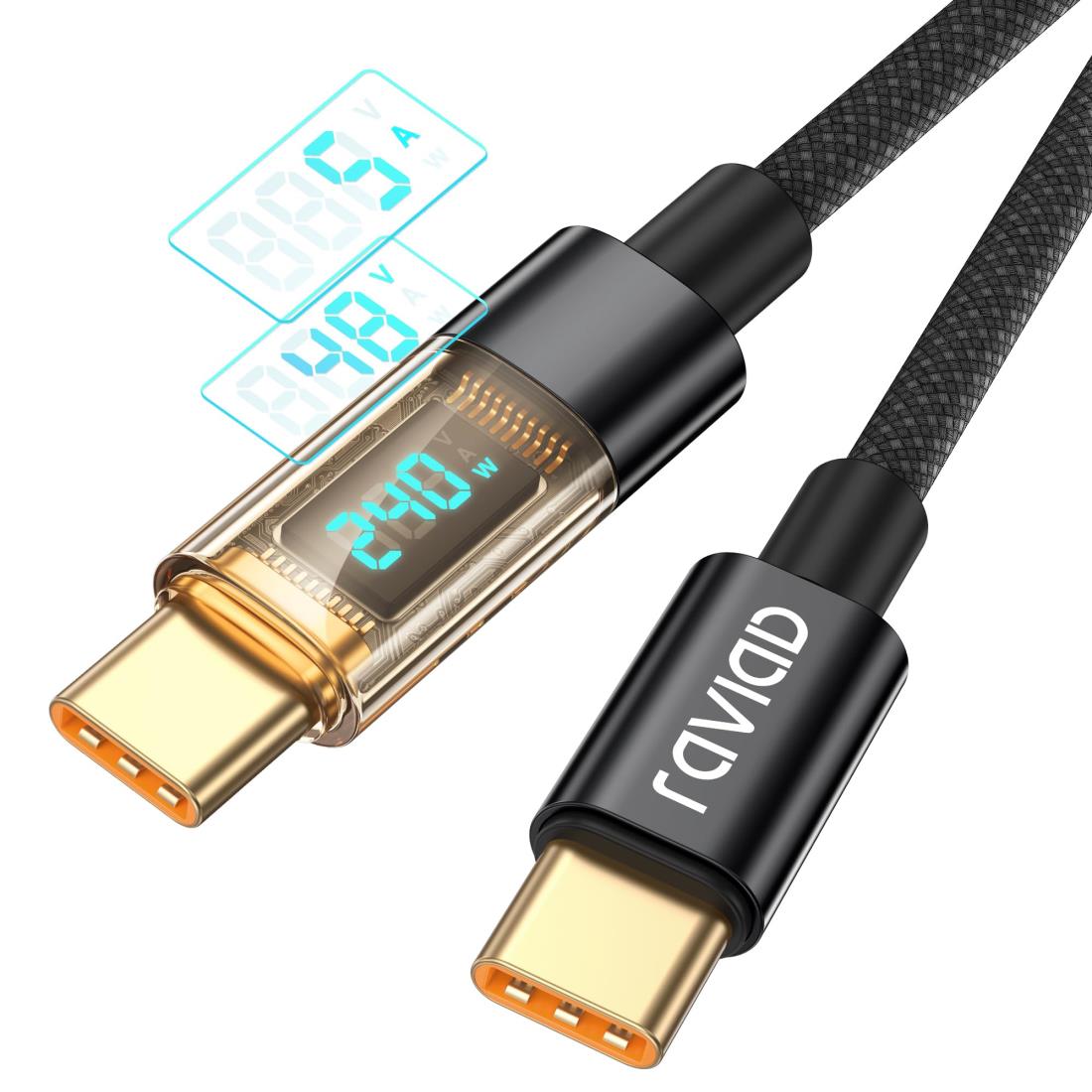 【楽天市場】RAVIAD USB Type C ケーブル USB-C & USB-C ケーブル【2M】タイプc ケーブル PD3.1 QC4 ...