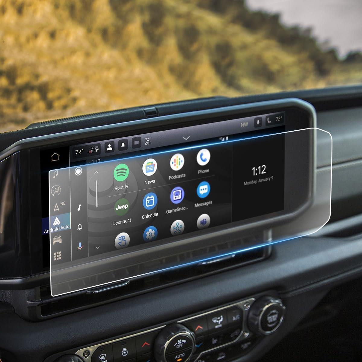 【楽天市場】YOCTM 12.3インチ カーナビ 保護フィルム ジープ ラングラー JL JT 4XE 2024 2025 カスタムフィット スクリーンプロテクター キズ防止 強化ガラス ...