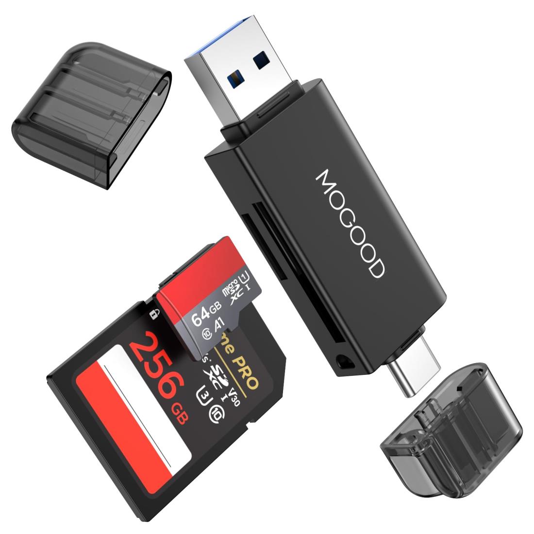 【楽天市場】MOGOOD SDカードリーダー USB 3.0メモリカードリーダー Micro SDアダプターダブルコネクタ Type A ...