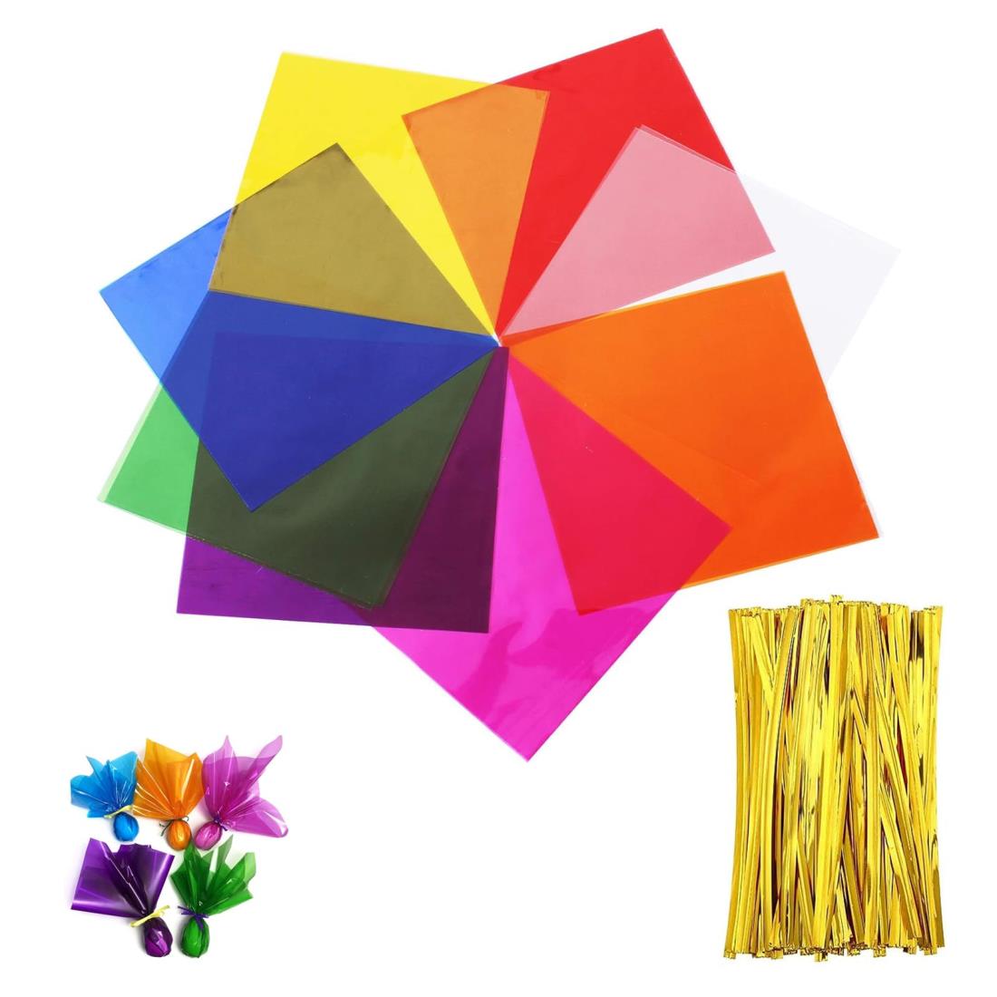 【楽天市場】Anboli カラー セロファンシート セロファン カラーセロハン 8色 透明紙 セロハン 色付き ステンドグラス ラッピング ...