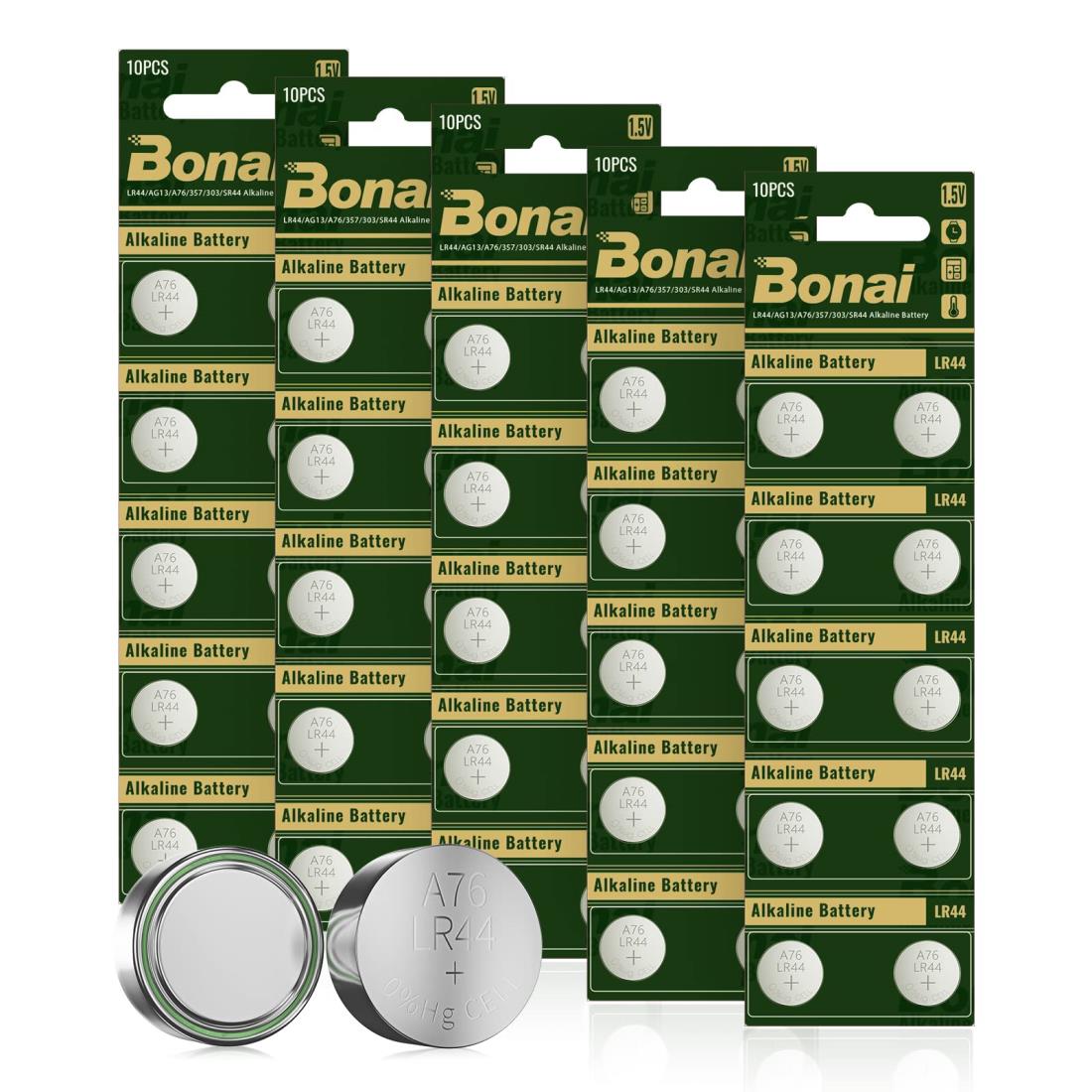 【楽天市場】BONAI LR44 ボタン電池 50個 LR44 H アルカリボタン電池 1.5V アルカリ 電池 コイン電池 に適用する時計 ...