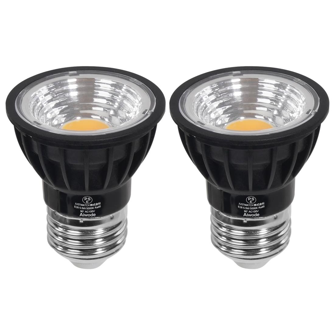 【楽天市場】Aiwode E26 LEDスポットライト LED電球 E26口金 5.5W(60W形相当) 昼白色5000K CRI95 明るさ550lm 調光不可広角90° 絶縁材料本体LED ...