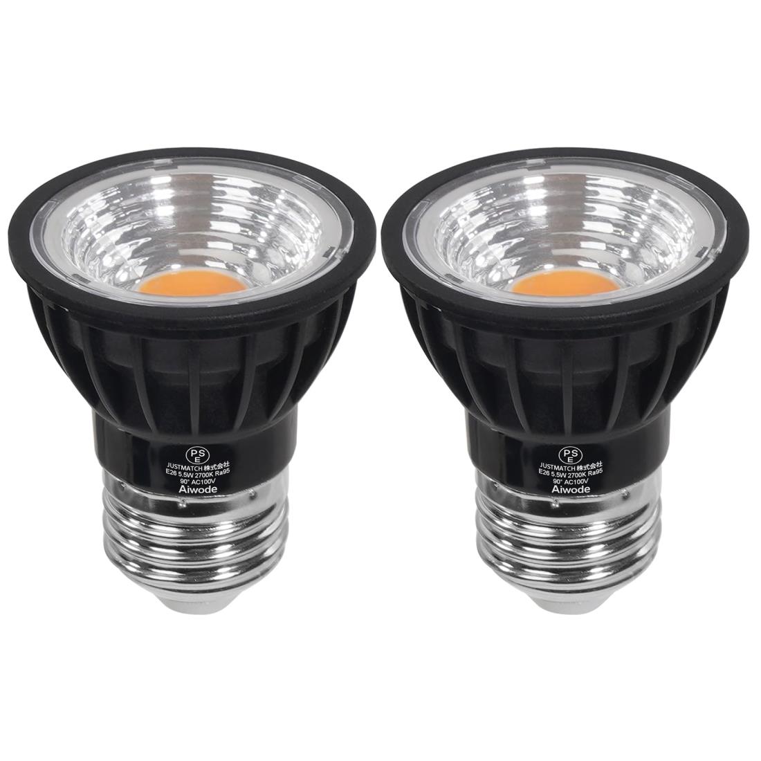 【楽天市場】Aiwode E26 LEDスポットライト LED電球 E26口金 5.5W(60W形相当)電球色2700K CRI95 明るさ550lm 調光不可広角90°絶縁材料本体LED電球 ...