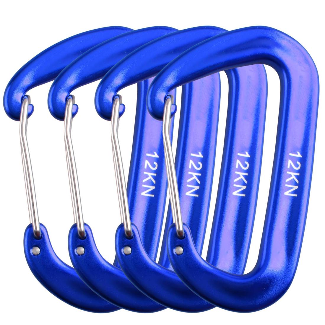 【楽天市場】Azarxis ロックカラビナ 耐荷重 12KN(1200kg) 登山釦 アルミ カラビナ Dリング ロッキング キーリング 脱落 ...