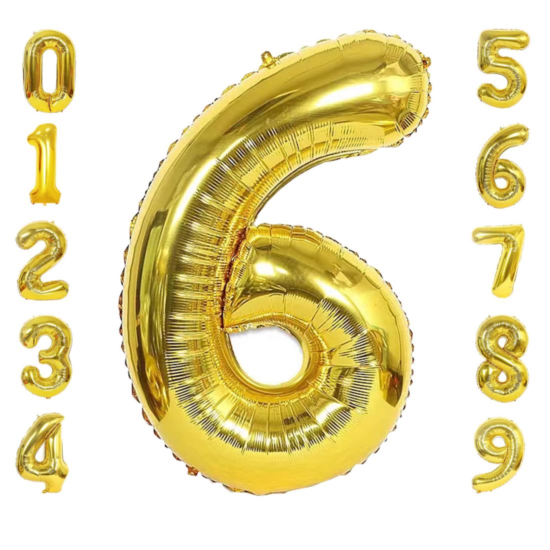 【楽天市場】HIYEAR 数字 バルーン6誕生日バルーン 数字 40インチ 約90cm バルーン 数字 ゴールド アルミ風船 ハッピーバースデー ウェディング 記念日（ 6，ゴールド ...