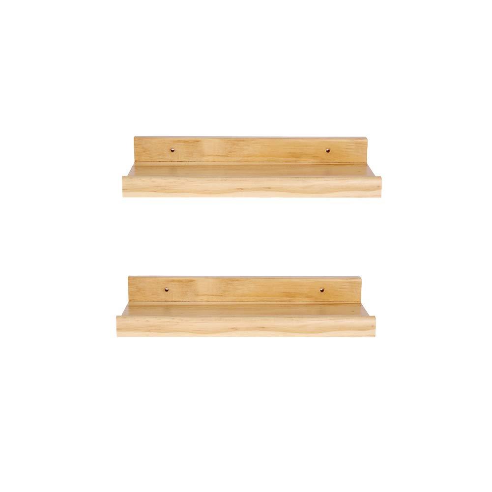 【楽天市場】YOYAI 壁掛け棚 飾棚 壁付け棚 ウォールシェルフ 壁収納 一文字式 松木使用 木色 (ナチュラル30cm2本)：プライム ...
