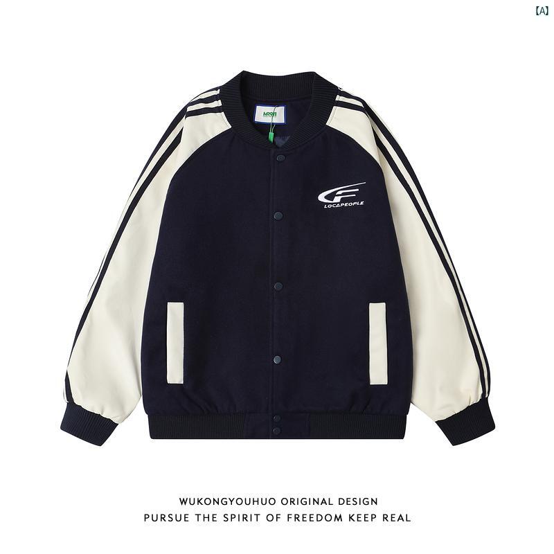 【楽天市場】メンズ コーデ ファッション 春 秋 夏 Wukong レトロ ステッチ 野球 ユニフォーム ジャケット メンズ 秋 アメリカン ...
