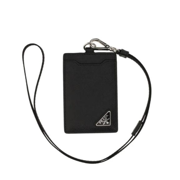 【楽天市場】PRADA CARD PASS CASE STRAP SAFFIANO TRIANGOLO 2MC016 QHH F0002 NERO プラダ レディース カードホルダー ネック ...
