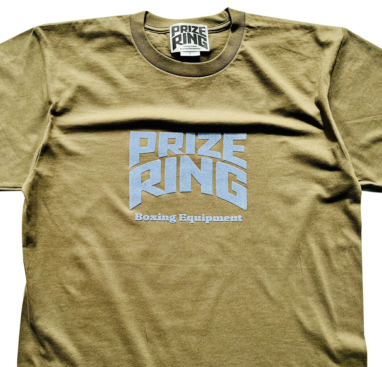 【楽天市場】PRIZE RING プライズリング ボクシングTシャツ カーキ Lサイズ存在感のある厚さ0.8mmのフエルト・プリント：プライズリングスポーツ