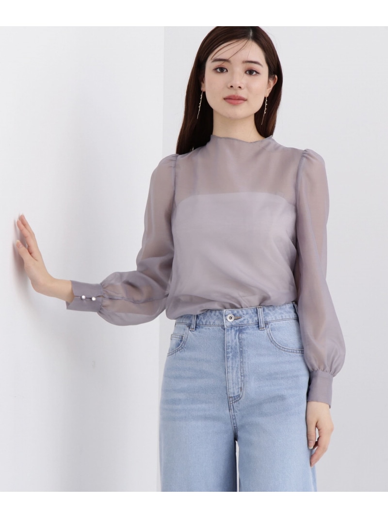【楽天市場】シアーオーガンジーブラウス PROPORTION BODY DRESSING プロポーションボディドレッシング トップス シャツ ...