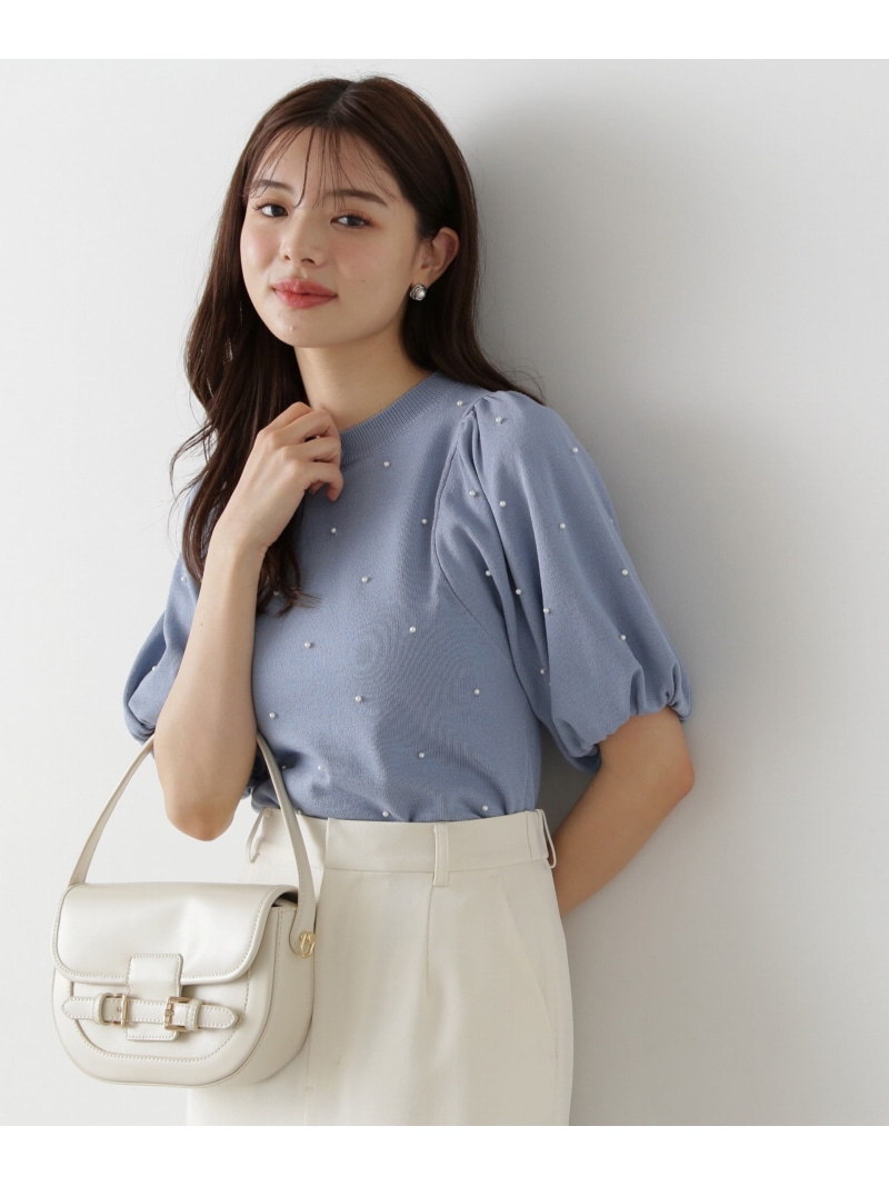 【楽天市場】パール付きバルーン袖ニット PROPORTION BODY DRESSING プロポーションボディドレッシング トップス ニット ...