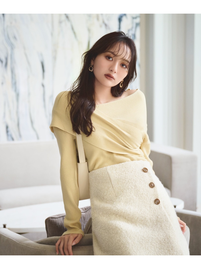 【楽天市場】【SALE／10%OFF】カシュクールオフショル風ニット PROPORTION BODY DRESSING プロポーションボディ ...