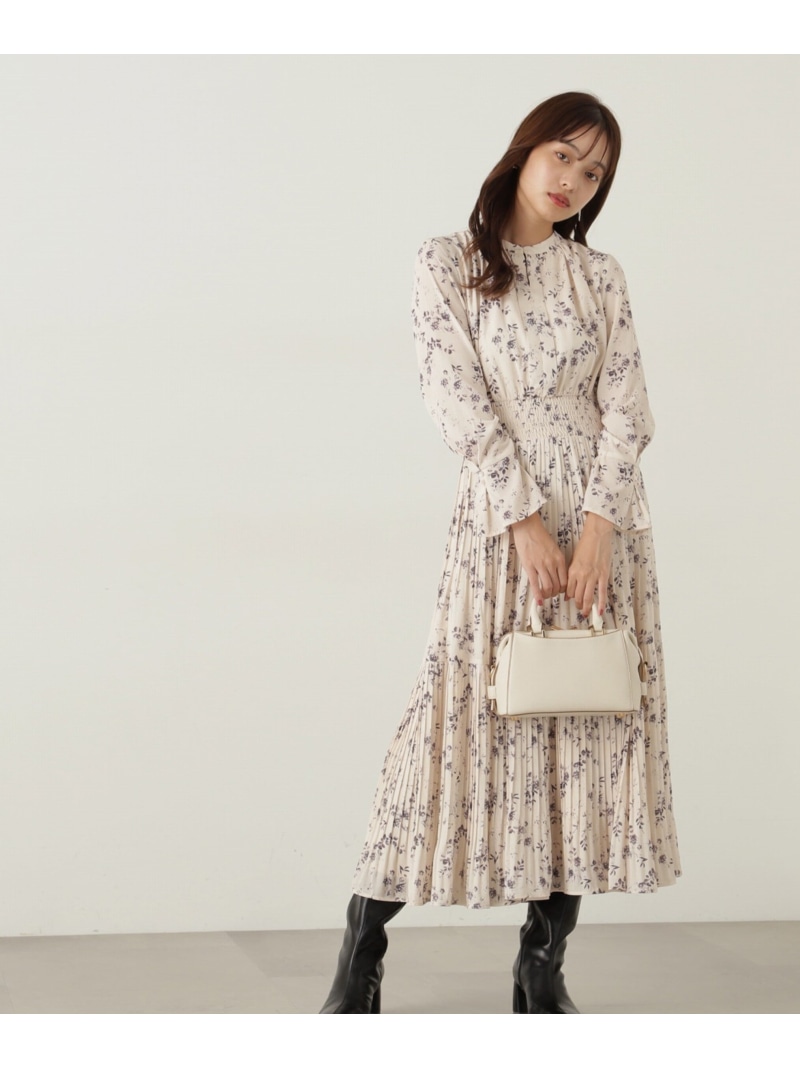 【楽天市場】【SALE／30%OFF】フラワープリントワンピース WEB限定カラー:ブラウン PROPORTION BODY DRESSING ...