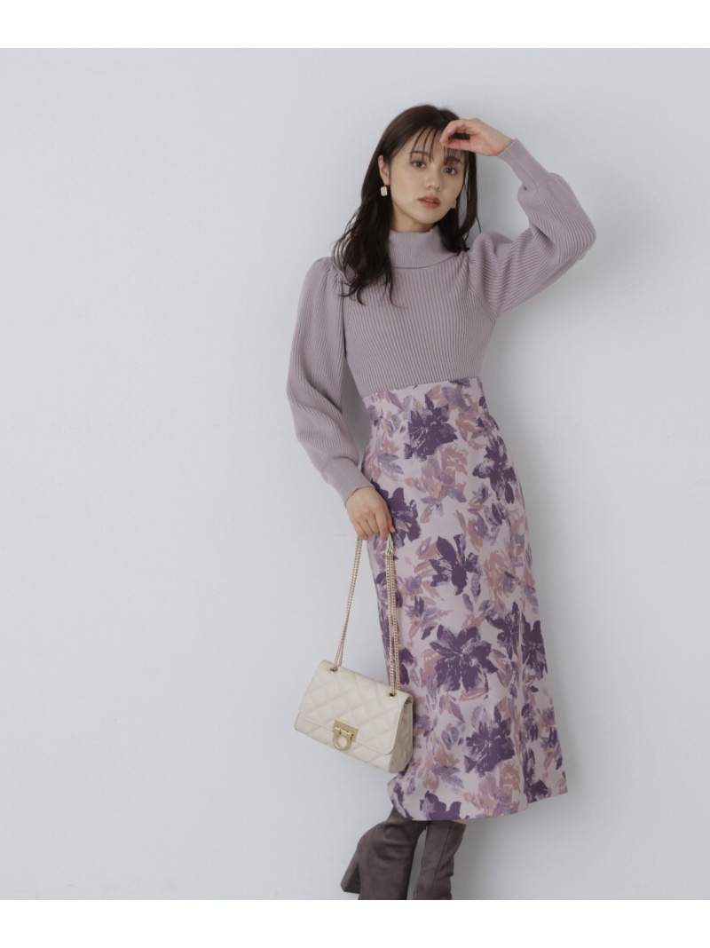 【楽天市場】【SALE／50%OFF】フラワープリントタイトスカート PROPORTION BODY DRESSING プロポーションボディ ...