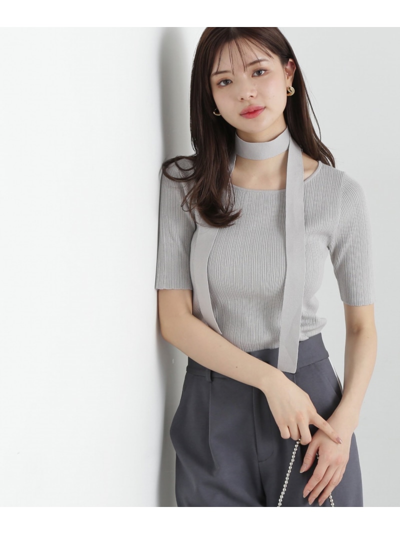 【楽天市場】チョーカー付リブニット PROPORTION BODY DRESSING プロポーションボディドレッシング トップス ニット ...