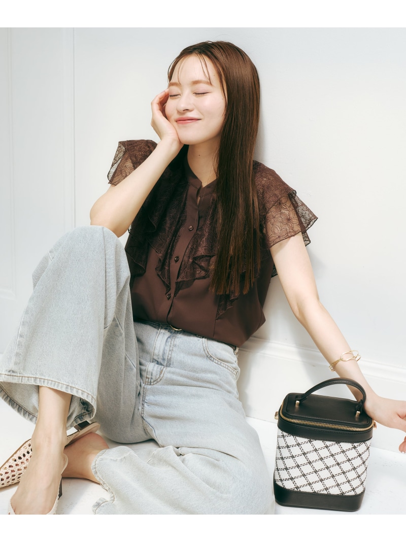 【楽天市場】【SALE／30%OFF】レースラッフルブラウス PROPORTION BODY DRESSING プロポーションボディ ...