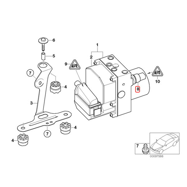 【楽天市場】BMW E38 E65 E66 735i 740i 745i 750i 745Li 750Li 760Li L7 ブレーキ 圧力 ...