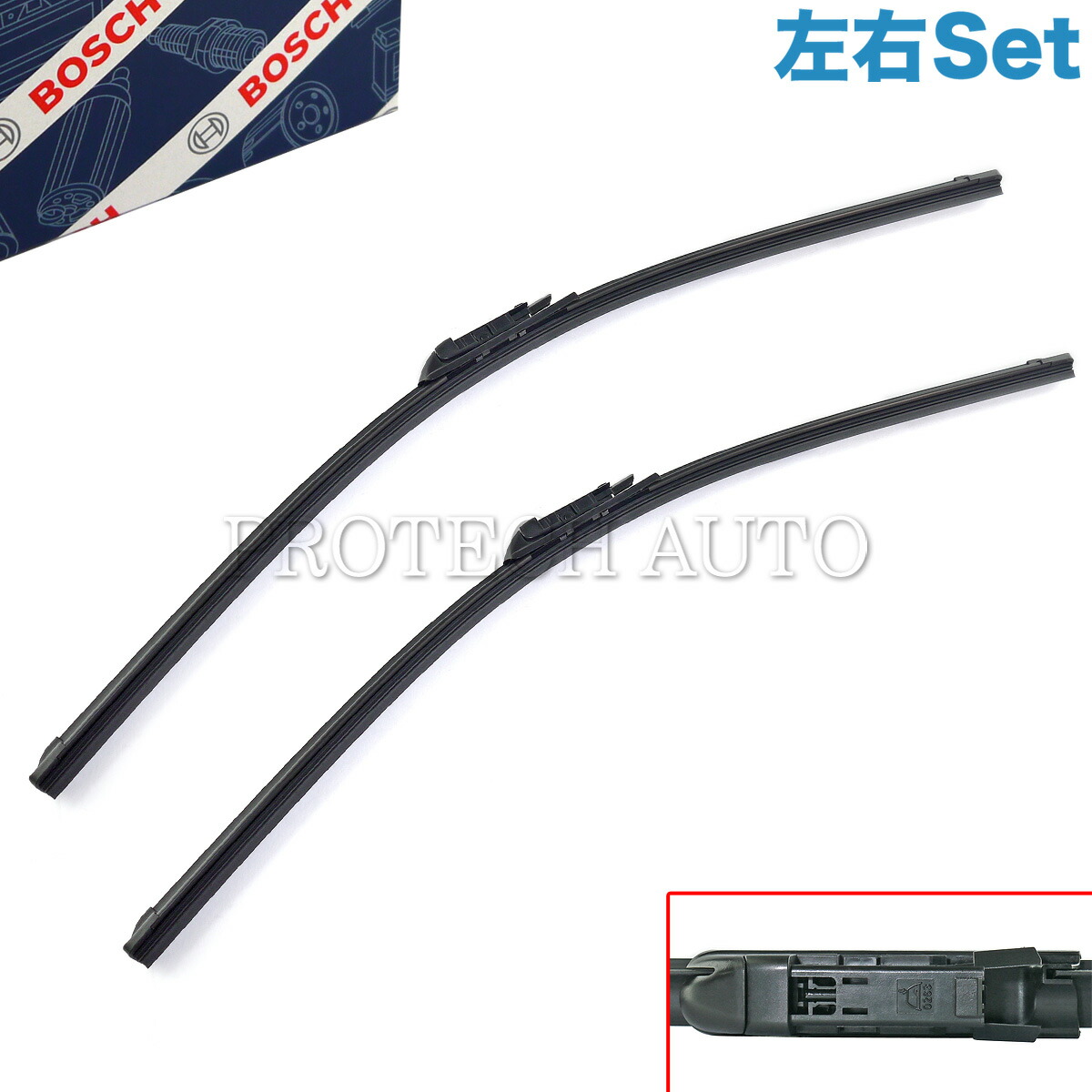 【楽天市場】BOSCH製 BMW 5シリーズ E60 E61 6シリーズ E63 E64 フロント エアロワイパーブレード/エアロツイン ...