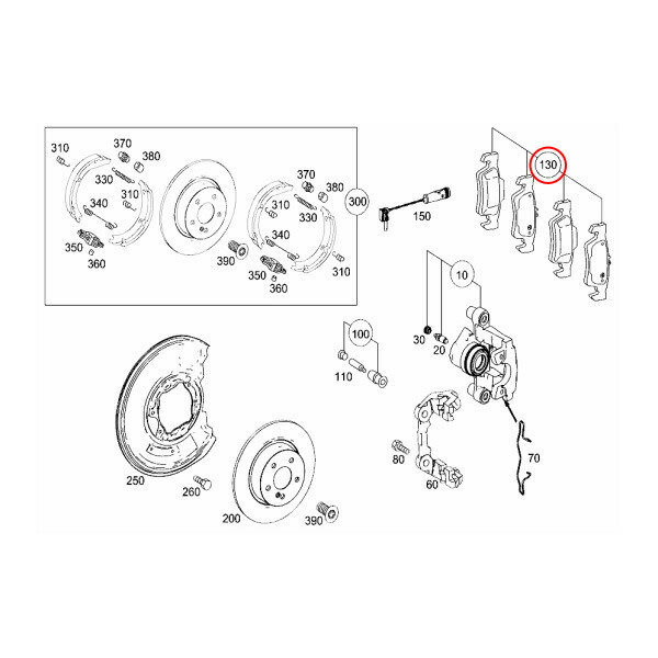 【楽天市場】BOSCH製 ベンツ C207 A207 E250 E350 E400 E550 リア/リヤ 静音設計 ブレーキパッド/ディスク ...