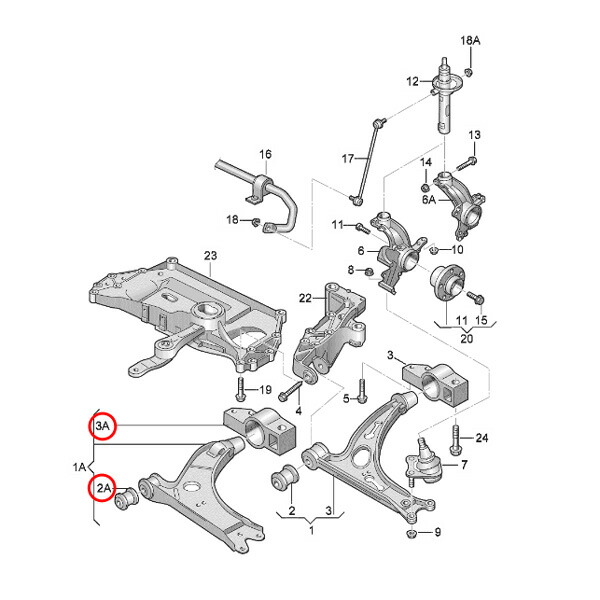 【楽天市場】MEYLE製 AUDI アウディ A3 S3 8P フロント ロアアームブッシュキット 左右セット 1K0199231G ...