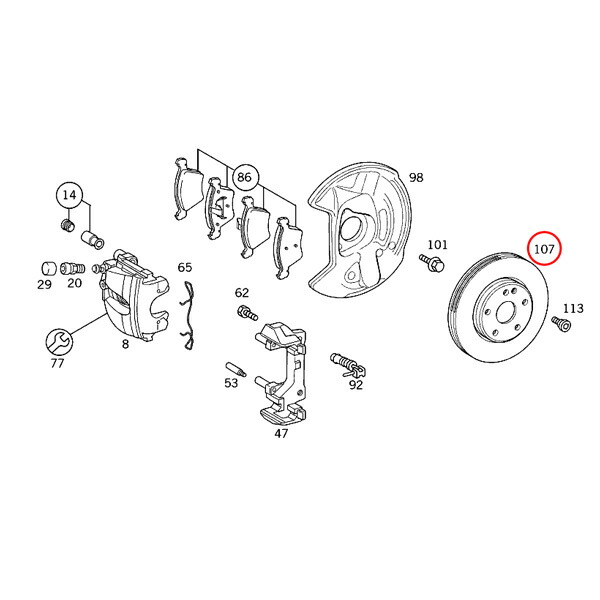 【楽天市場】Metelli製 ベンツ W210 フロント ブレーキディスク/ブレーキローター 左右セット 2034210312 ...