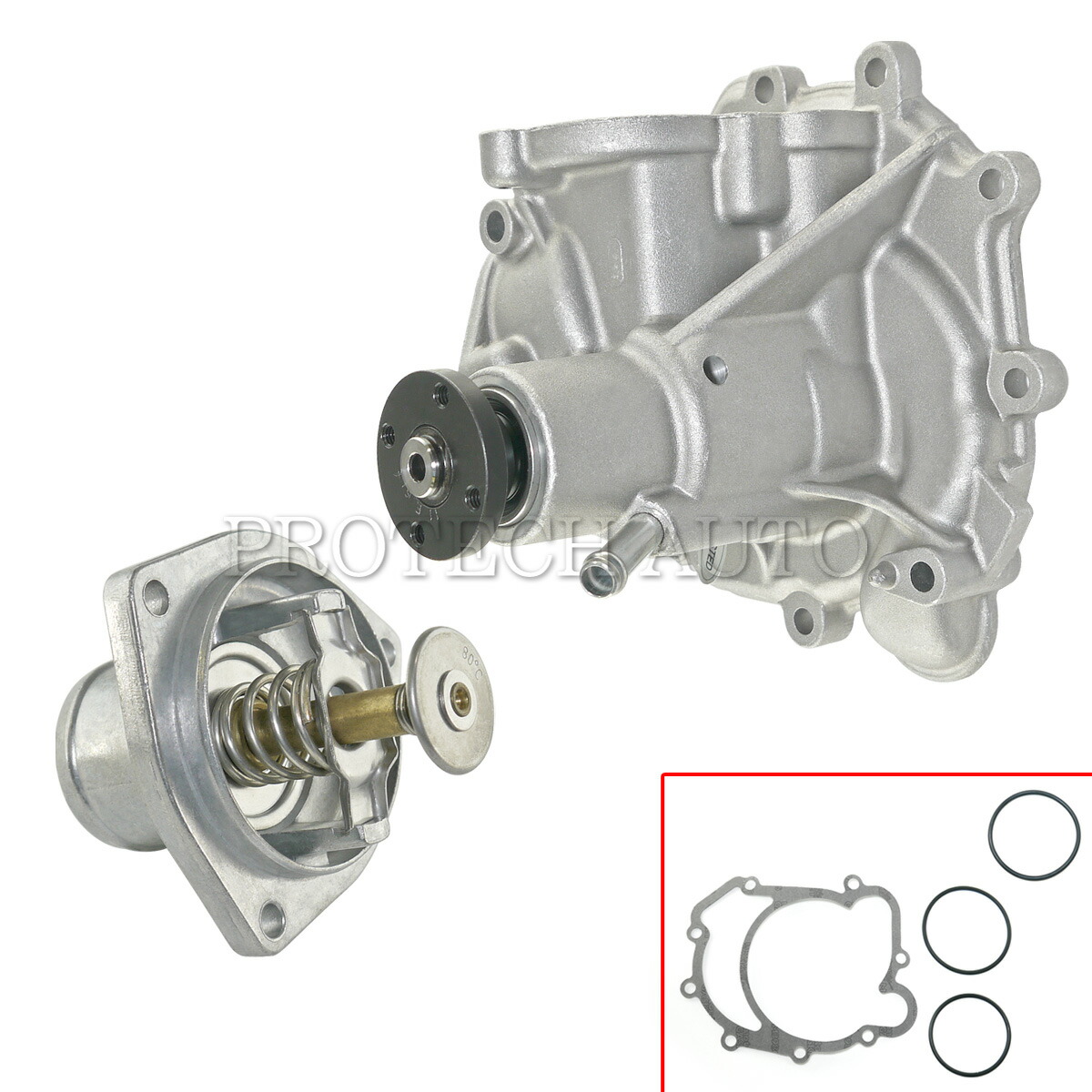 【楽天市場】ベンツ W140 R129 W124 W210 ウォーターポンプ＆サーモスタット80℃ ガスケット付き M119 エンジン用 ...