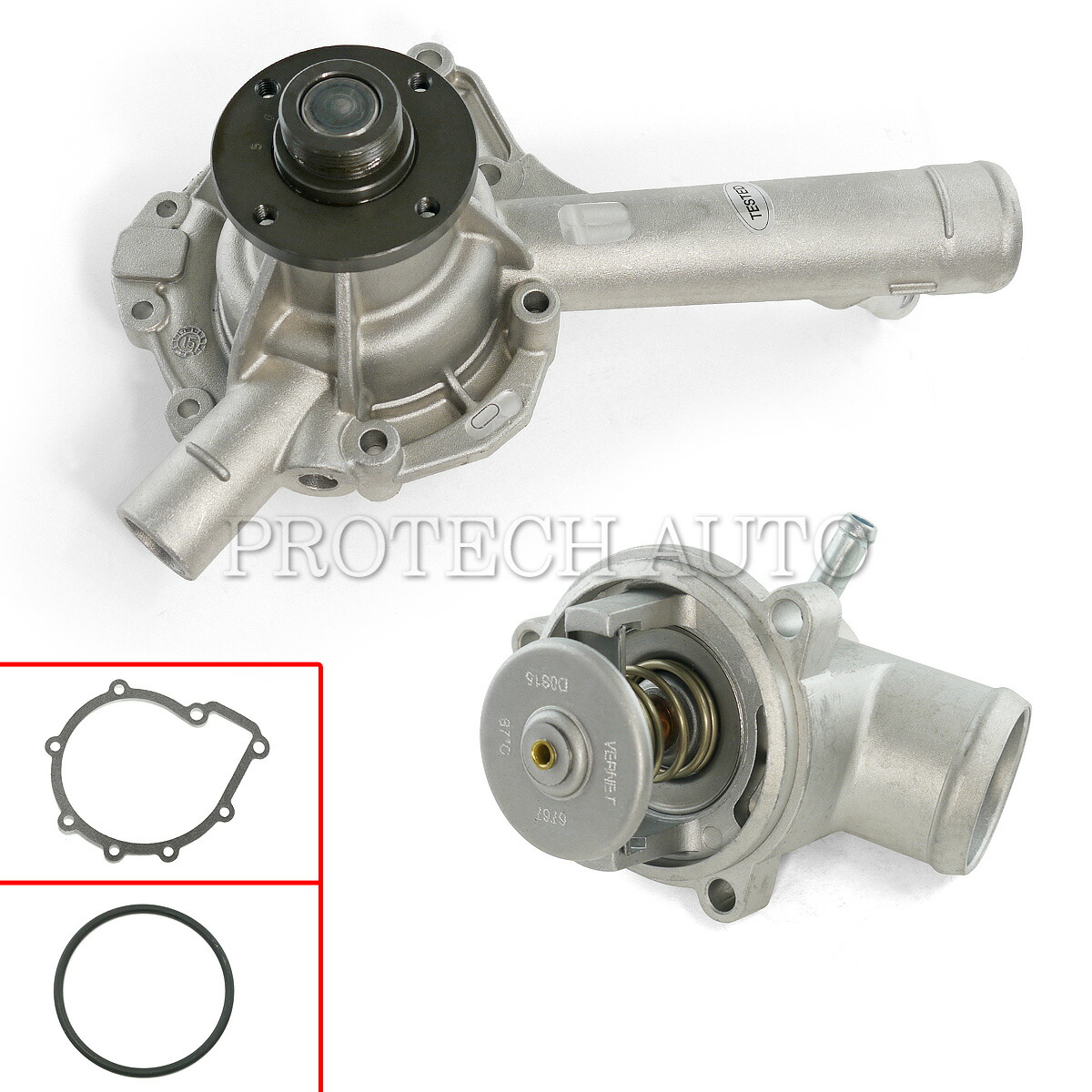 【楽天市場】ベンツ W124W202C208 ウォーターポンプ＆サーモスタット87℃開弁式 M111 エンジン用 1112004001 ...