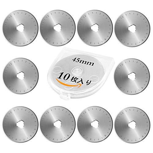 【楽天市場】Kimlonton ロータリーカッター替え刃 直径45mmの円形刃 10枚入りブレード高品質 切れ味抜群 耐久性優れ （ロ ー ...