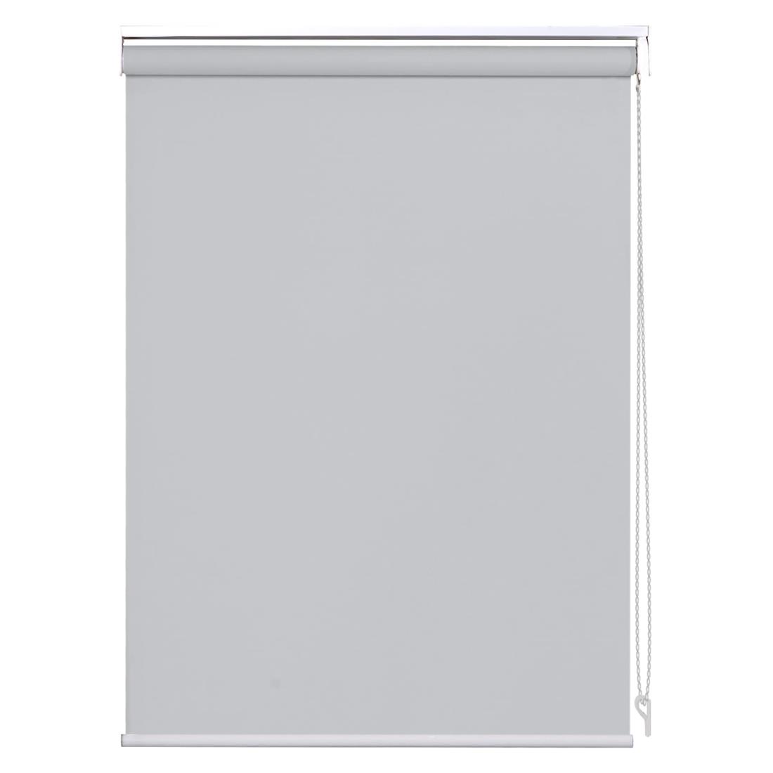 【楽天市場】ロールスクリーン ロールカーテン 幅180x丈135cm グレー 完全遮光 1級遮光 防音 遮熱 表裏同色 防寒 チェーン式 ...