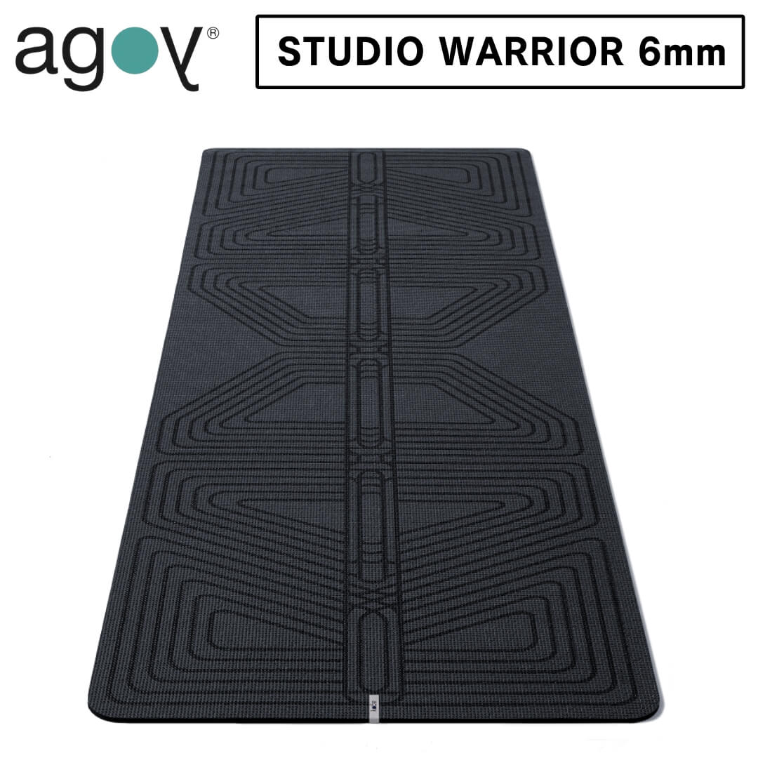 【楽天市場】【正規品】agoy アゴイ ヨガマット 6mm STUDIO WARRIOR グラファイトブラック｜滑らない 高グリップ｜PVC ...