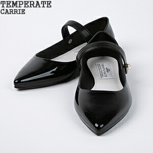 【楽天市場】【レビュークーポン対象外】【30%OFF】テンパレイト/TEMPERATE キャリー ポインテッドパンプス ストラップシューズ レインシューズ オールシーズン ラバー PVC ロー ...