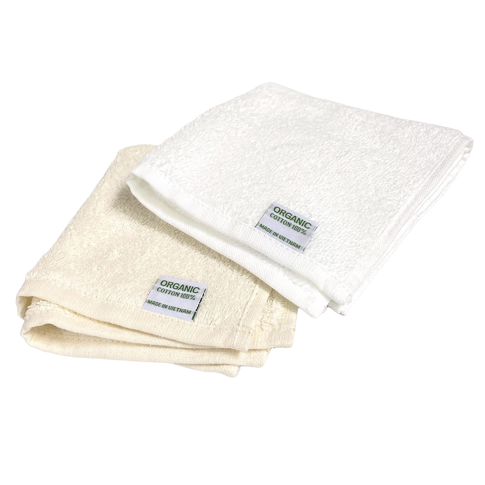 【楽天市場】送料無料 オーガニックコットン ハンドタオル ハンカチ 25×25cm 綿 コットン GOTS認証 無地 白 ナチュラル：PUICK