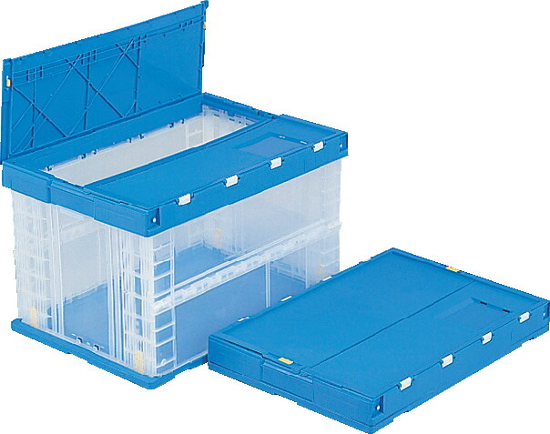 【楽天市場】三甲 サンコー 折りたたみコンテナ サンクレットオリコンP75B-2(透明)【個人宅配不可】【（土・日・祝）日時指定不可】：プラ生活